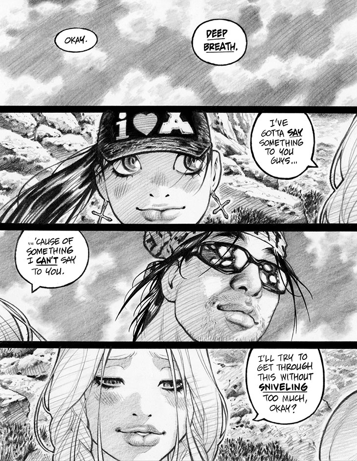 Panel 3: IIRC, Thugboy's bandanna and sunglasses are callbacks to a ...