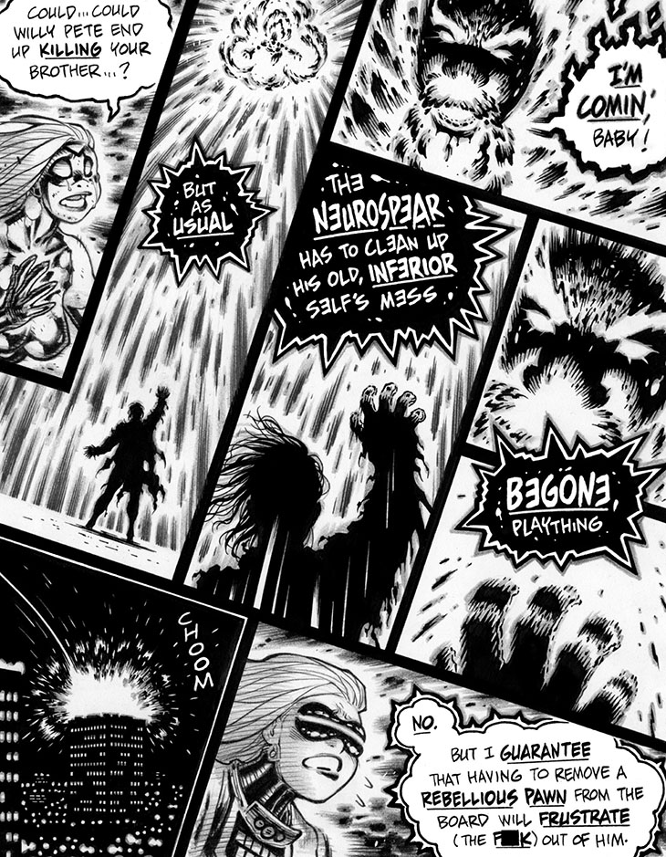 Panel 7: Yeahp, I really like how this longshot worked out. CHOOM, indeed!